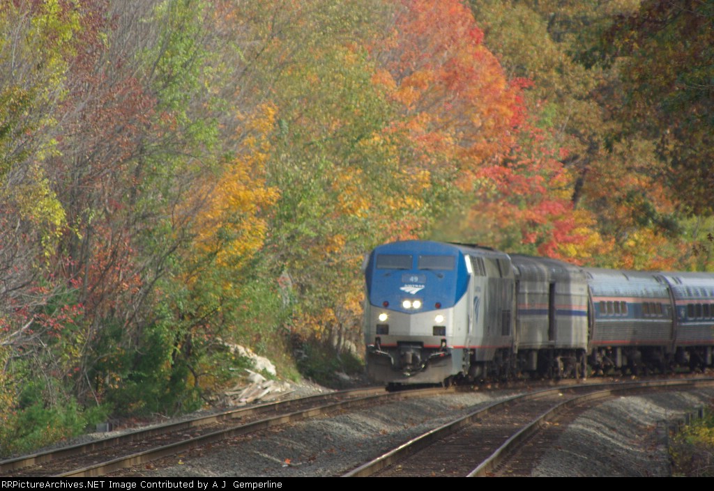 AMTK 49 Leads Boston Section (Train 449) of Lake Shore